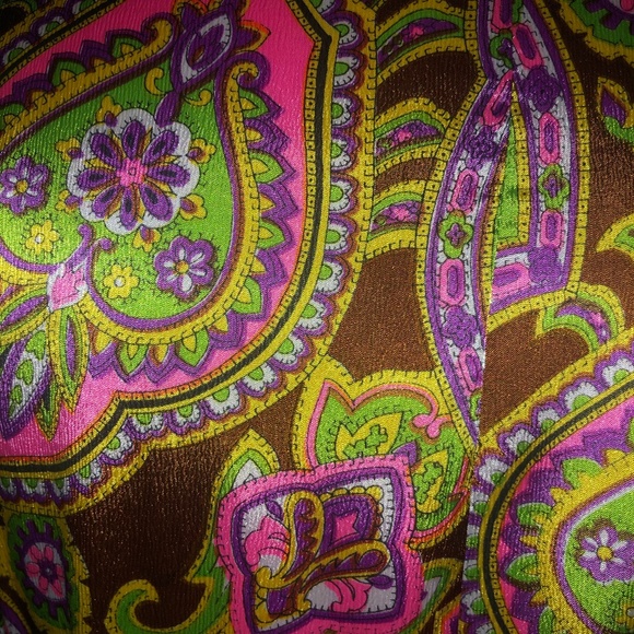 Vintage | Dresses | Vintage 97s Neon Paisley Robe | Poshmark